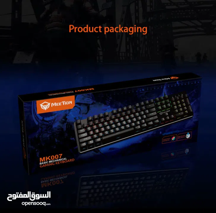 كيبورد Meetion Mk007 مكانيكي بلو سويتش ممتاز جداً واصلي - (218131158) | السوق المفتوح