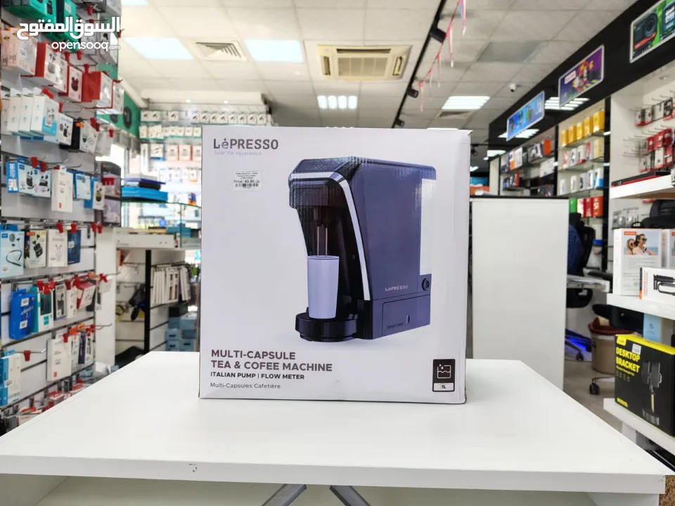 LEPRESSO MULTI CAPSULE TEA & COFFEE MACINE WITH ITALIAN PUMP/FLOW METER ...