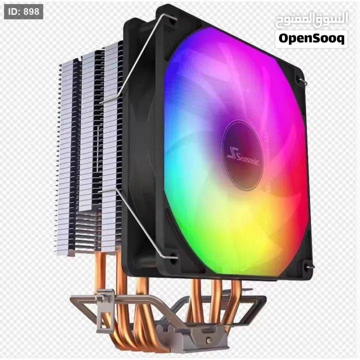 مبرد هوائي احترافي ملون للمعالجات SEASONIC S400 120mm FAN RGB CPU ...