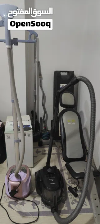 Samsung vaccum ,steam iron,50kg weights with barbell ,zigzag rode ...