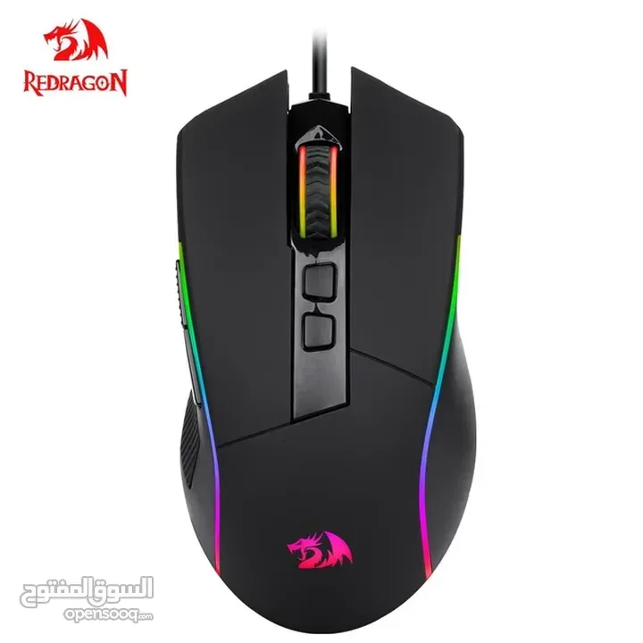 ماوس ريد راغون سلكي أر جي بي ملون REDRAGON LONEWOLF G105 RGB USB WIRED ...