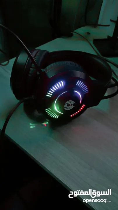 مايك جيمنج مع سماعات جيمنج RGB ضوء متغير للمايك - (260122655) | السوق ...