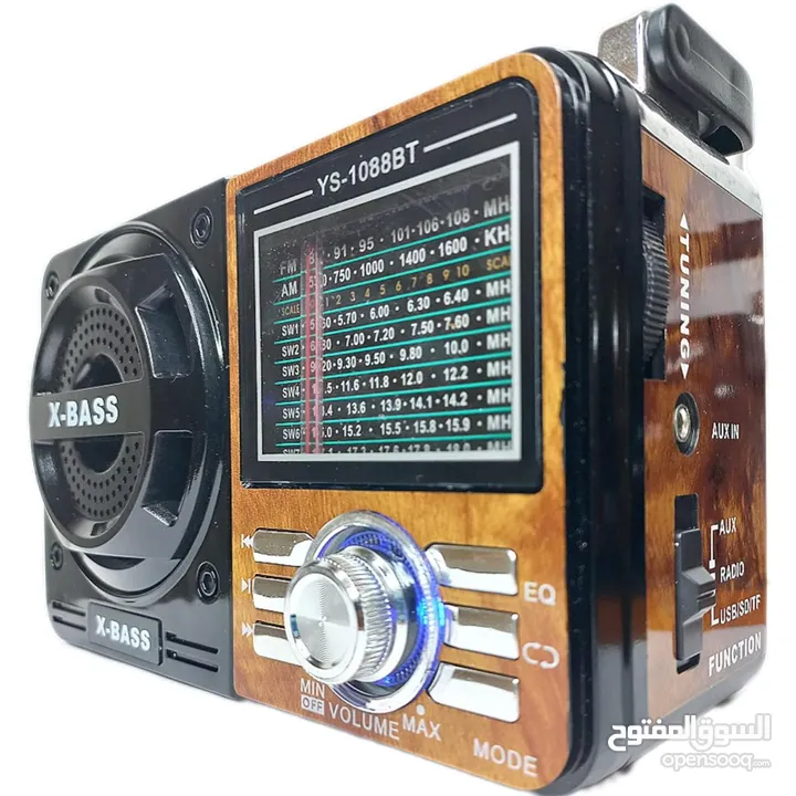 SPK-YS-1088BT FM\AM\SW1-7\USB\SD\TF\AUX\9-Band Receiver Bluetooth Speaker راديو سماعات بلوتوث ...