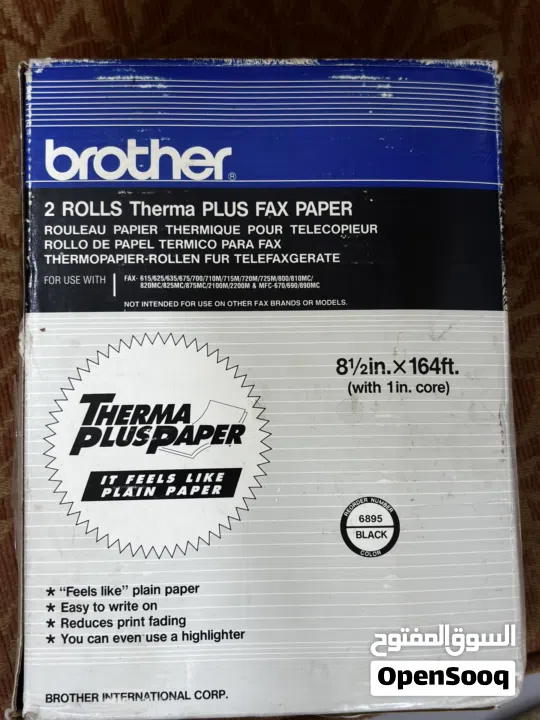 Brother brand 2 rolls therma plus fax paper for printer - (241622269 ...