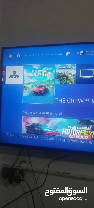 بلاستيشن 4 ( 1000 جيجا مش مفتوحه معها ايد اصليه وايد كوبي ابس ايد ...