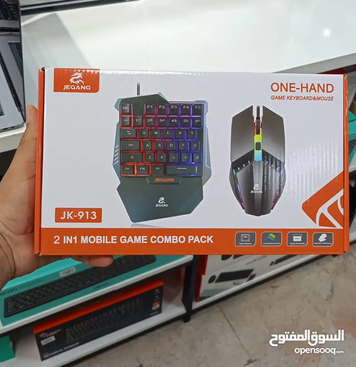 JEQANG 2 IN 1 ONE HAND KEYBOARD & MOUSE COMBO - (253386887) | السوق المفتوح