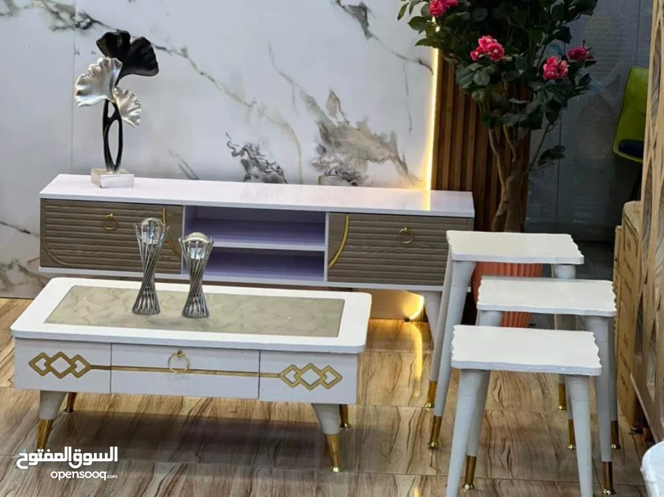 ميز بلازمه مع سيت طبلات خشب - (238316302) | السوق المفتوح