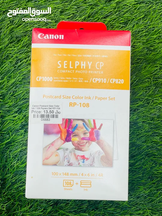 Canon RP-108 Color Ink and Paper Set for SELPHY CP1000 CP1200 CP1300 ...