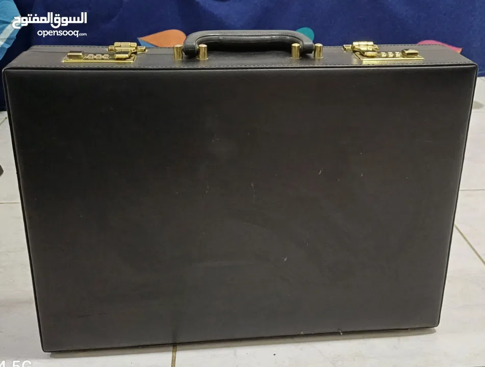 Leather briefcase with number lock combination - (252516083) | السوق ...