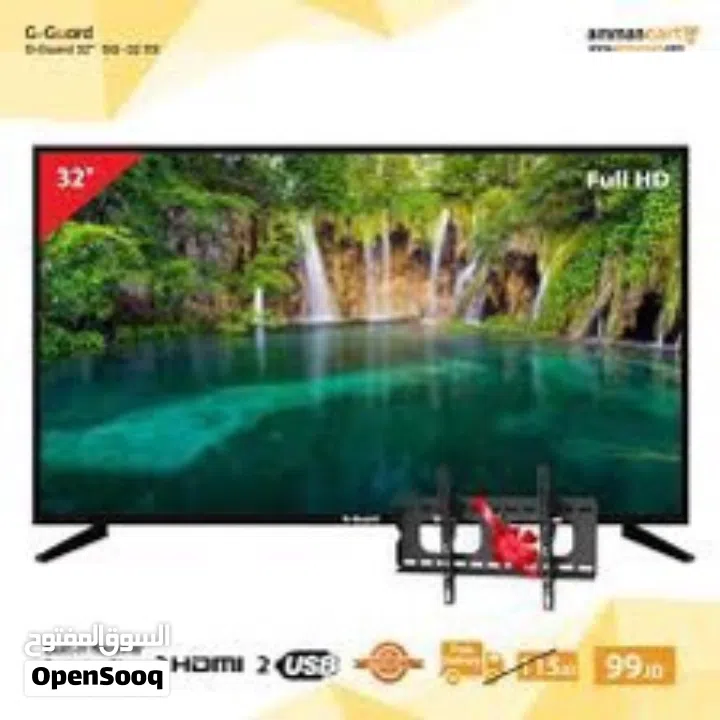 شاشة (G-GUARD) 32 بوصة 3 دخلات HDMI FULL HD موديل GG-32XS مستخدم 5 أشهر ...