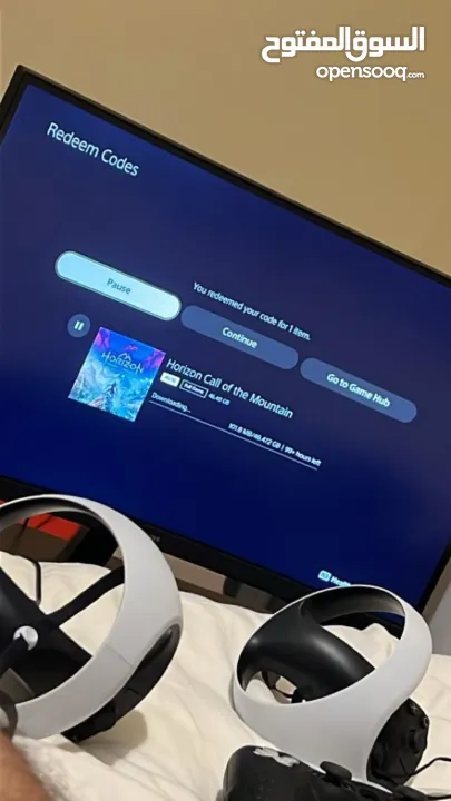 بلايستيشن 5 + ايدين عدد2 +قواعد شاحن وايرلس + VR رايزن ايديشن +قاعدة ...