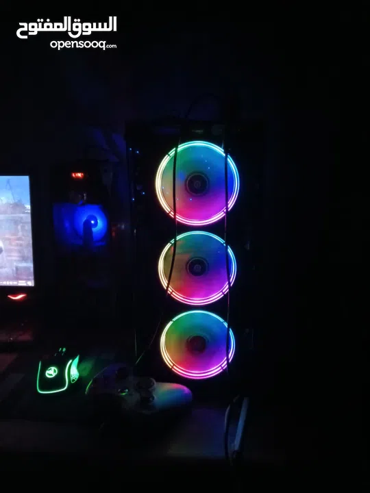 pc gaming intel core i5 4460 case 4 fan RGB ram 16g ddr3 1600mz pord ...