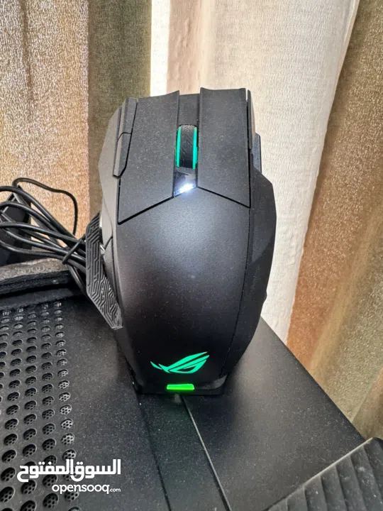 Asus rog spatha wireless or wired gaming mouse with charging dock ...