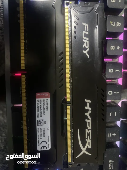 Hyper x furry Ram DDR 3 8 giga رامات كمبيوتر - (237523738) | السوق المفتوح