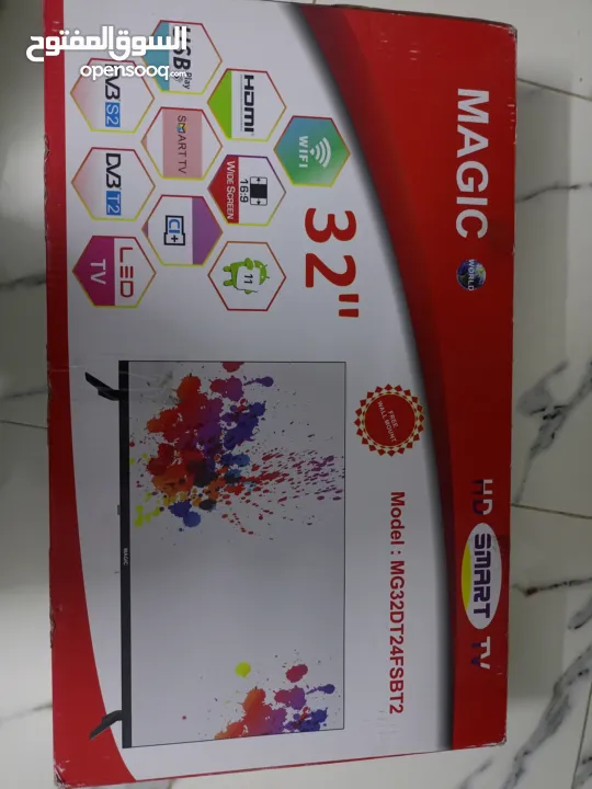 شاشة Magic Smat Android 11 الحجم 32Inch وكالة ولا خدش استعمال خفيف جدا جدا - (244624007) | السوق ...