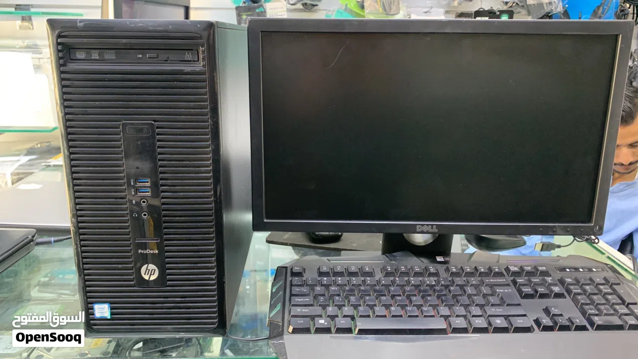 Hp i5 Dell optiplex pc with 20 inch monitor ram 8gb ssd 128 gb 500 gb ...
