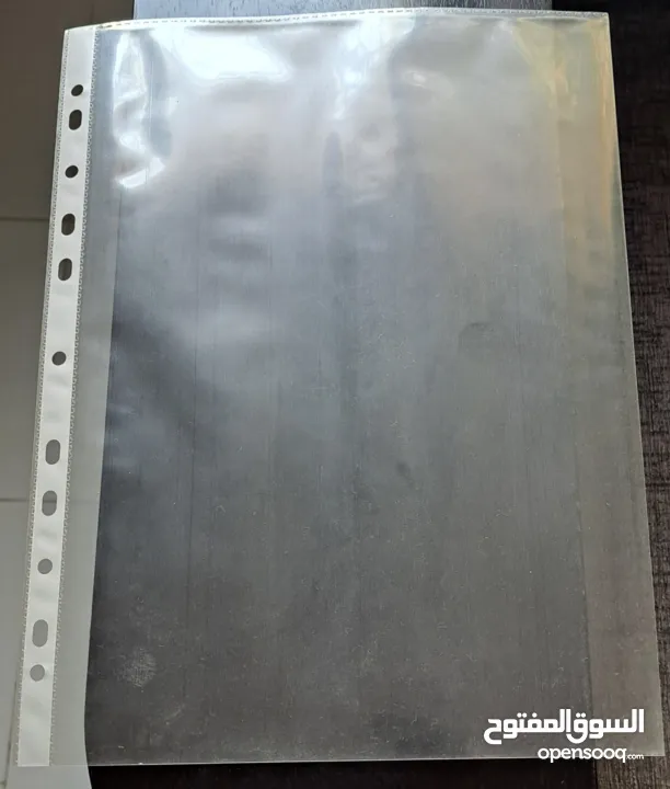 Plastic file folders, Plastic sheet paper holders, A4 size colour paper ...