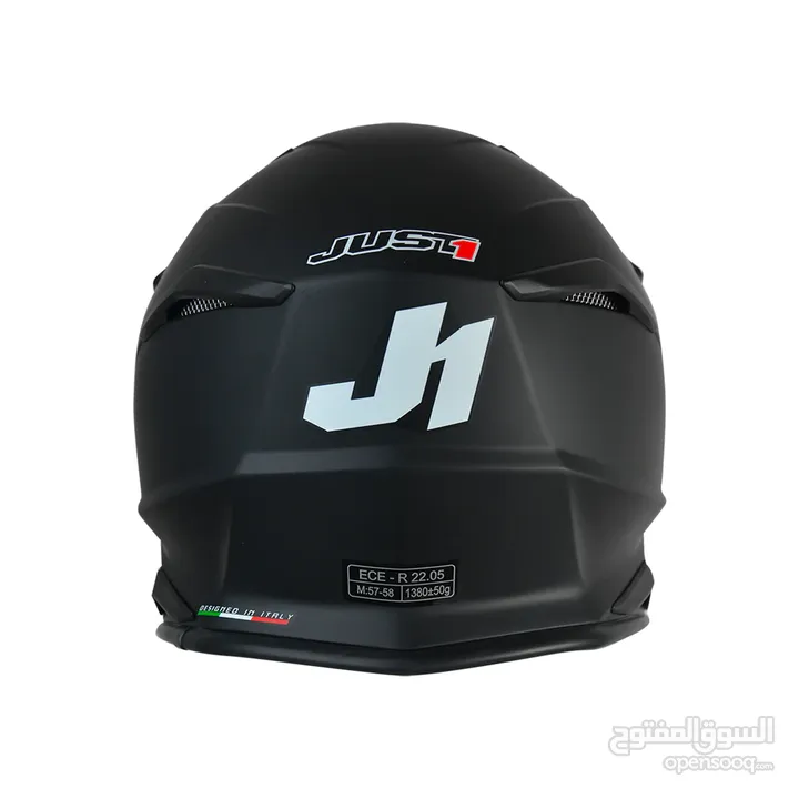 JUST1 J39 Motorcycle Motocross Helmet Solid Black Matte - (256230567) | السوق المفتوح