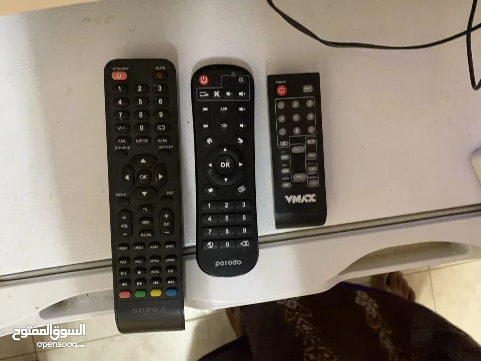 Supra Tv 32 inch with wall stand and Porodo Smart reciver and 2in1 Vmax ...