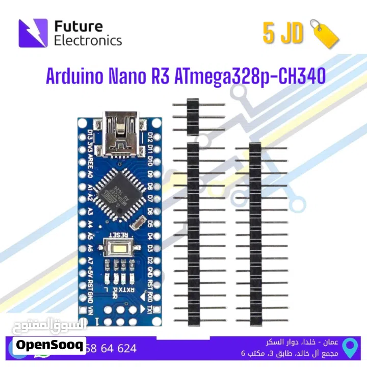 Arduino Nano R3 ATmega328p-CH340 - (271887287) | السوق المفتوح