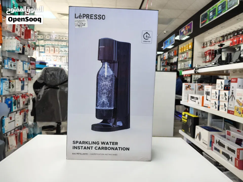 LEPRESSO SPARKLING WATER INSTANT CARBONATION MACHINE BLACK LPSWMKBK ...