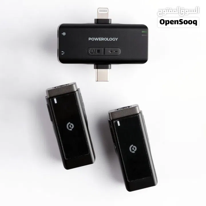Powerology MFI Dual Connector Wireless Lavalier Microphone x2 Mic ...