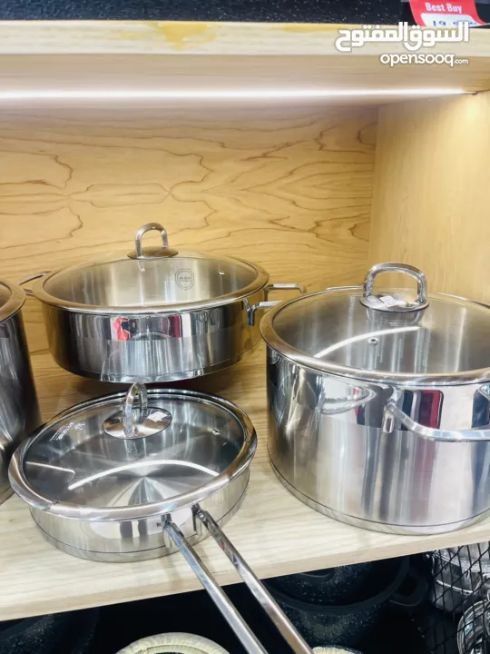 Life Smile 3-Piece Stainless Steel Cookware Set – 18/10 Durable Soup ...