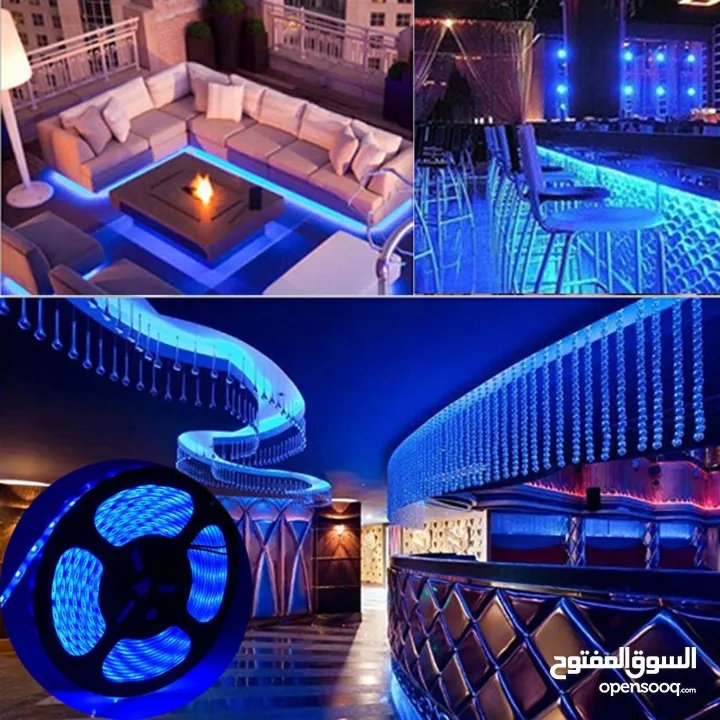 حبل LED ليد إضاءة مع ريموت RGB LIGHT ومحول لد متغير الألوان والحركات كل ...