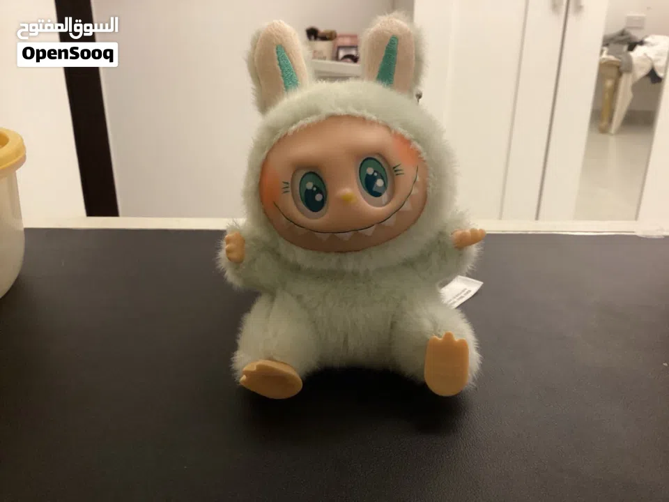 LABUBU light blue “have a seat” collection labubu toy with name card ...