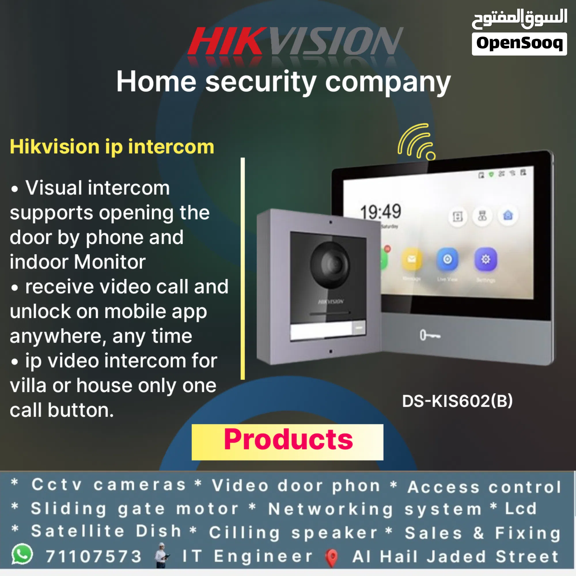Hikvision 2nd Gen IP Intercom Kit Luxury Apartment Doorphone Security ...