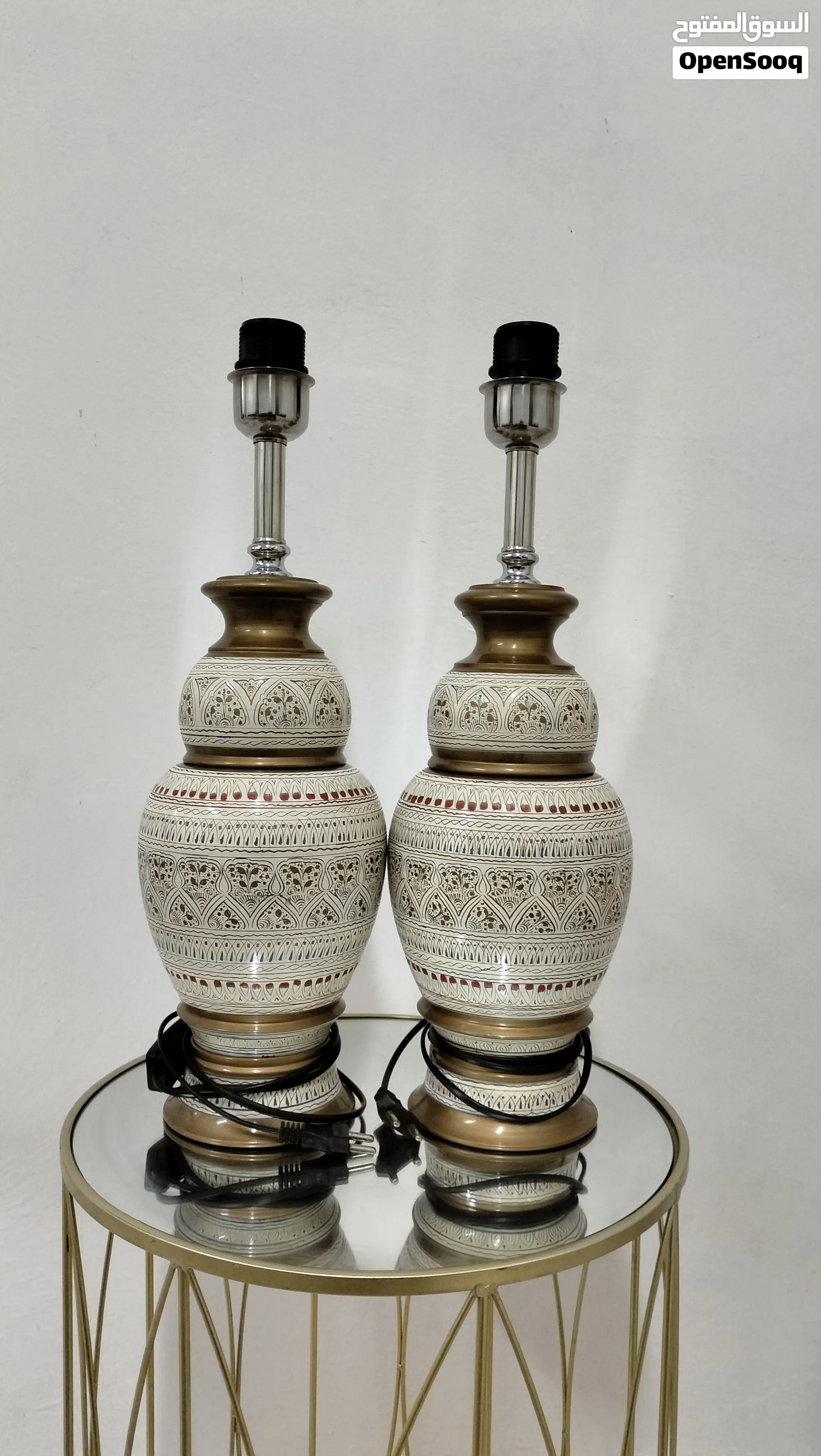 HandMade Wooden Side Table Lamps - (255567025) | السوق المفتوح