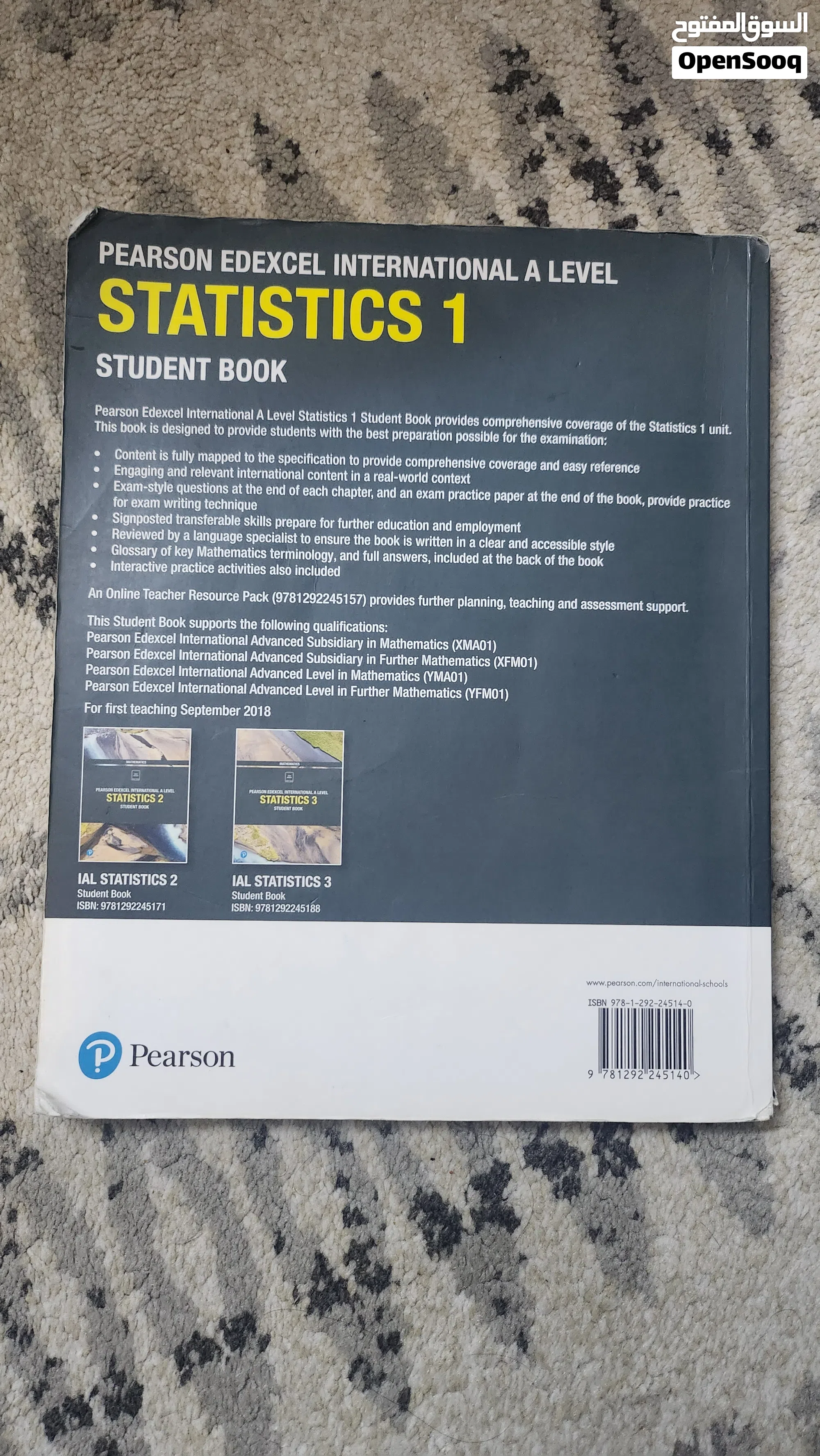 Pearson edexvel IAL statistics 1 book - (269144657) | السوق المفتوح