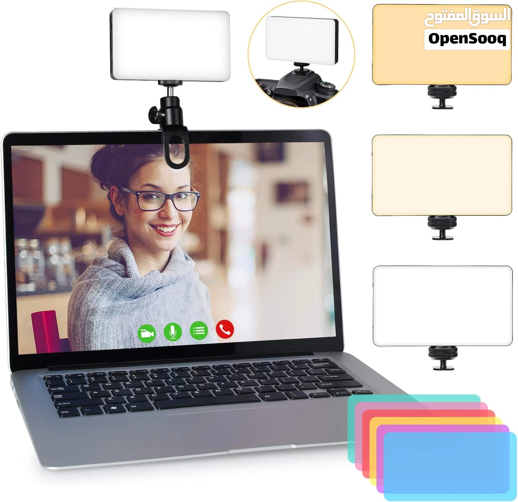 Portable LED Video Light 6000mAh Rechargeable 2500K-6500K Dimmable LED ...