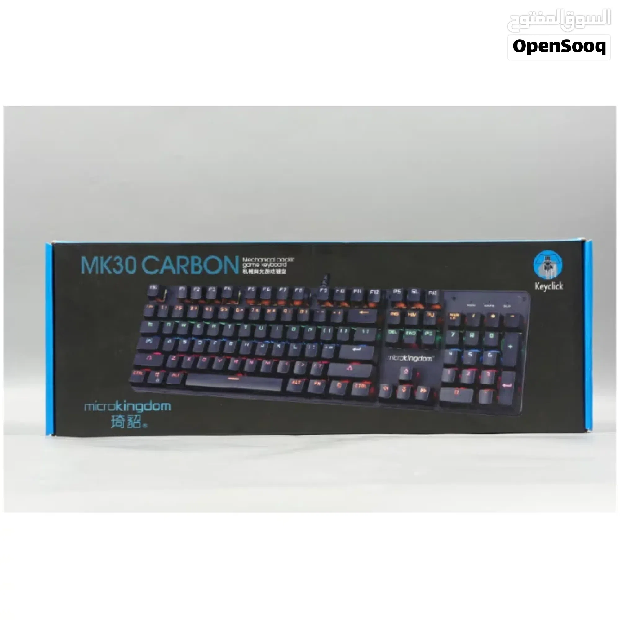 كيبورد سلكي ميكانيكي اصلي MICRO KINGDOM MK30 CARBON USB WIRED KEYBOARD ...