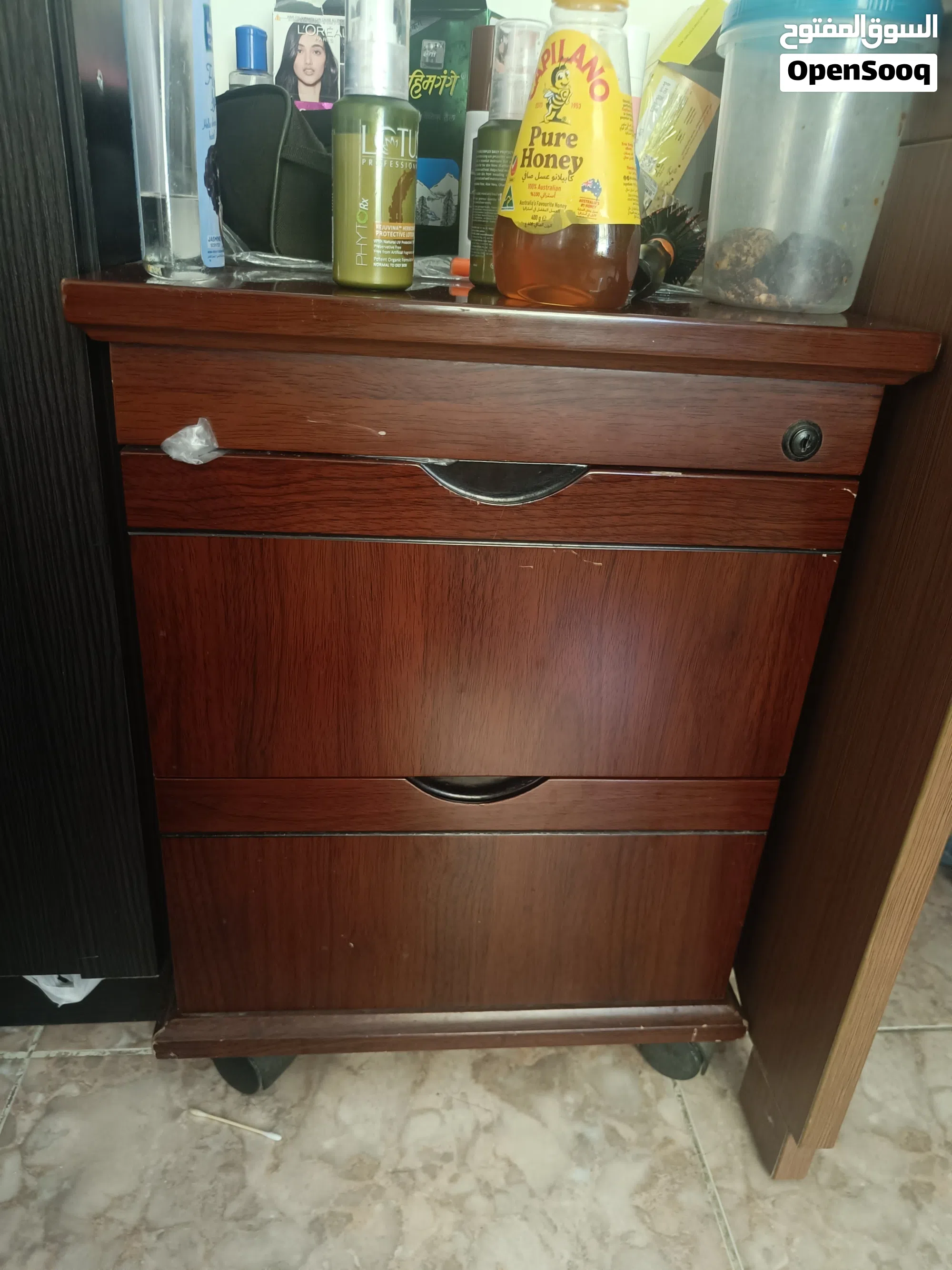 Office table -15RO, Revolving chair -10 RO, Small fridge15RO, side ...