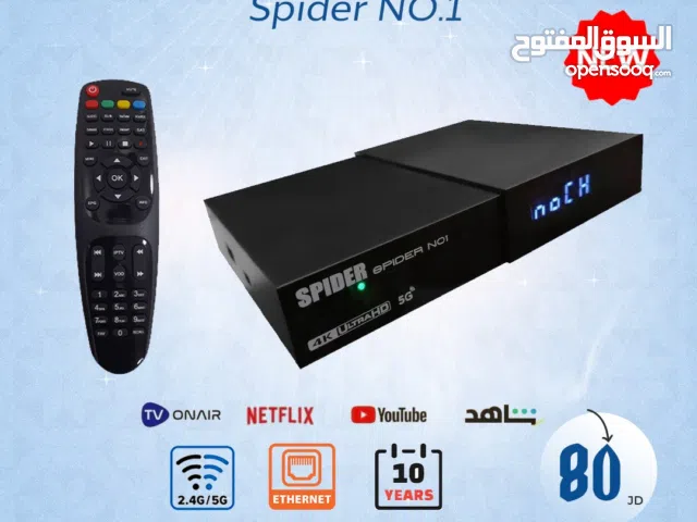 ريسيفر سبايدر Spider forever 30 4k مع اشتراك شهر VIP +اشتراك سنة على الهاتف